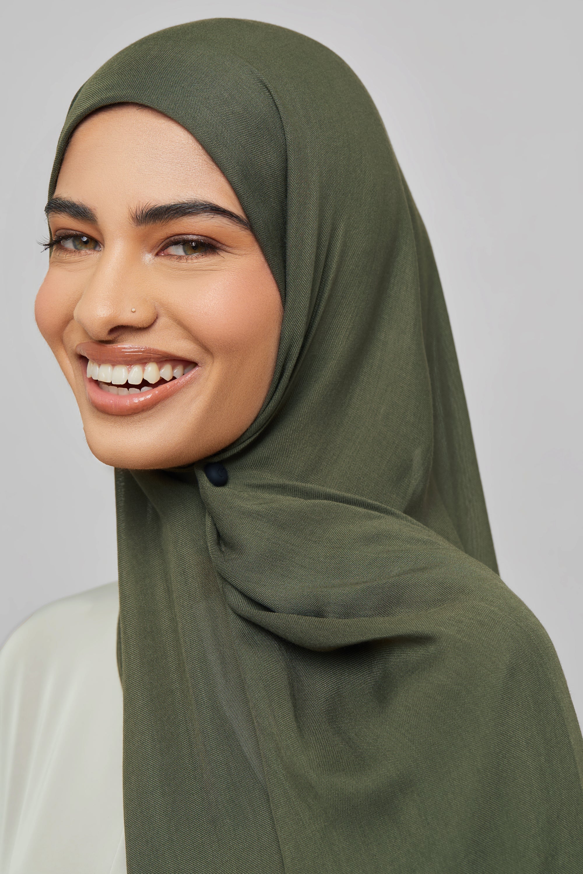 Bamboo Woven Hijab - Olive Night