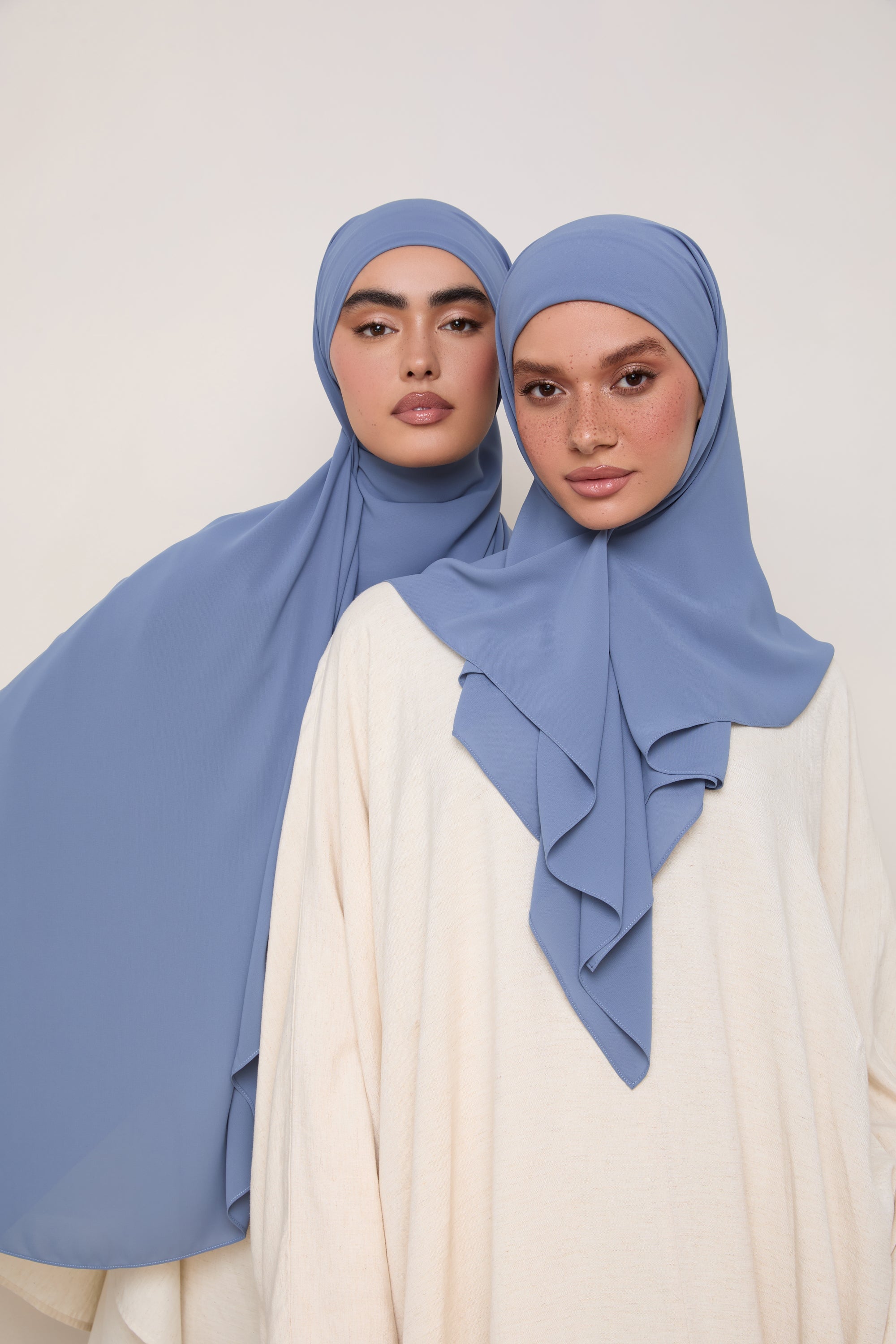 Premium Chiffon Hijab - Dusky Blue