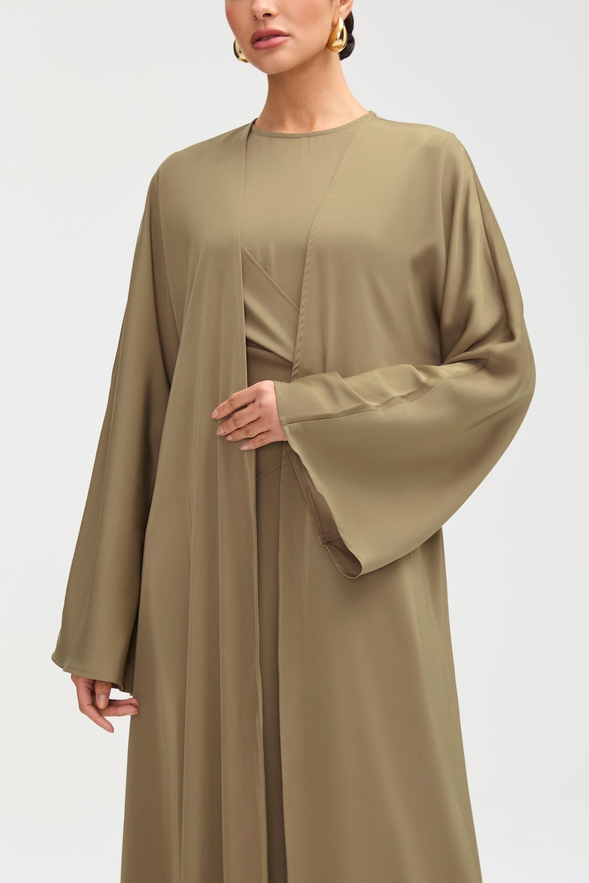 Sofia Open Abaya - Desert Palm