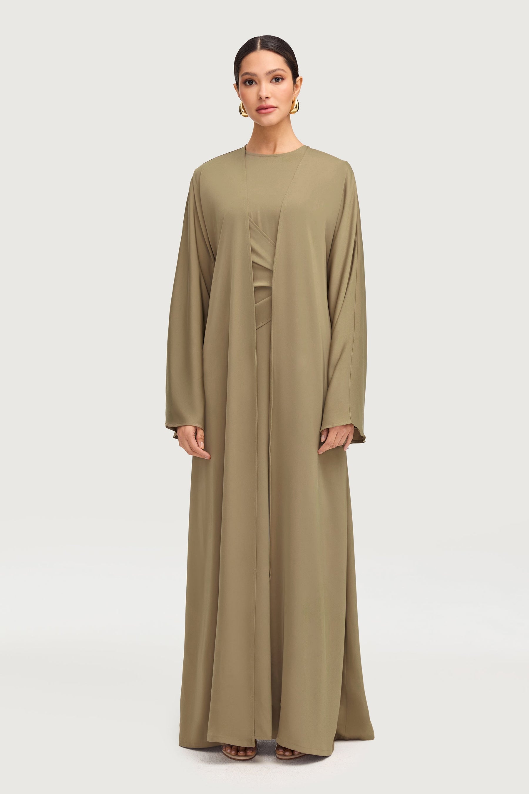 Sofia Open Abaya - Desert Palm
