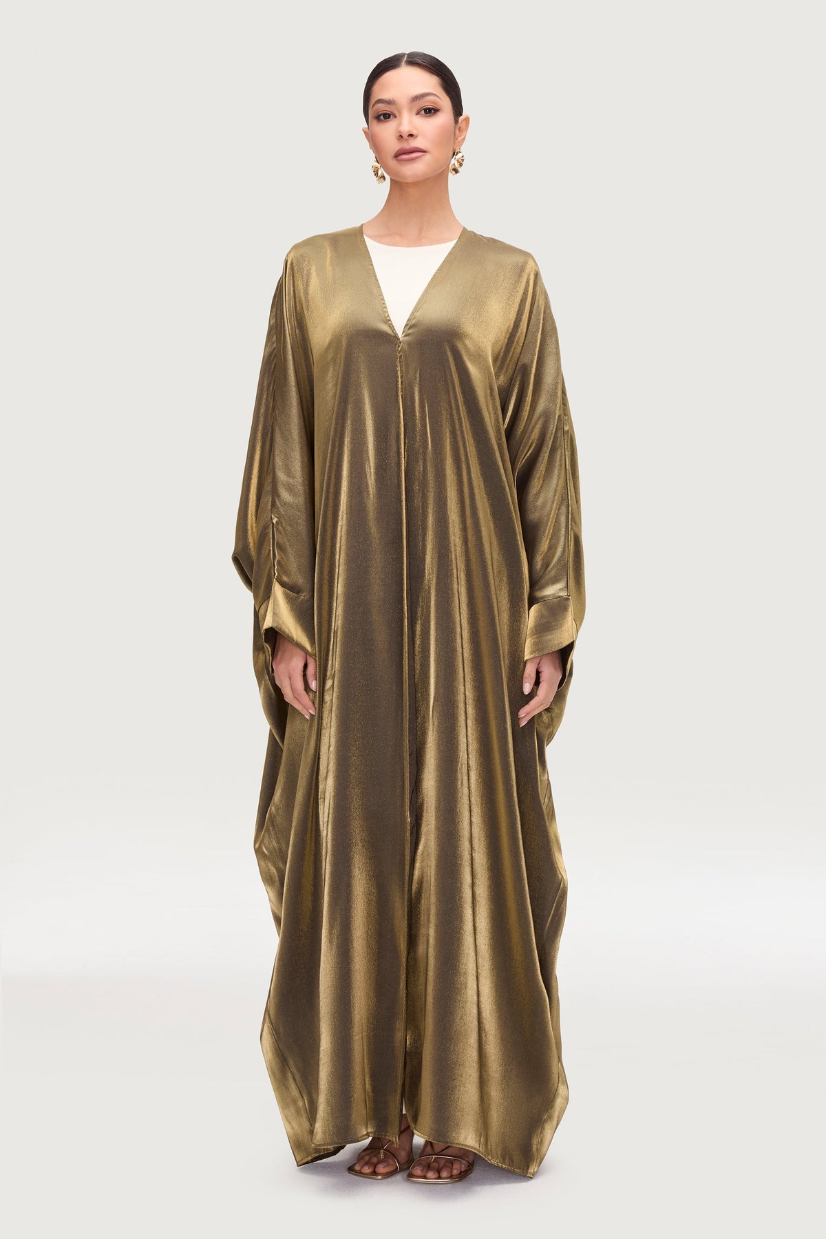Zara Satin Open Abaya - Zaytoon